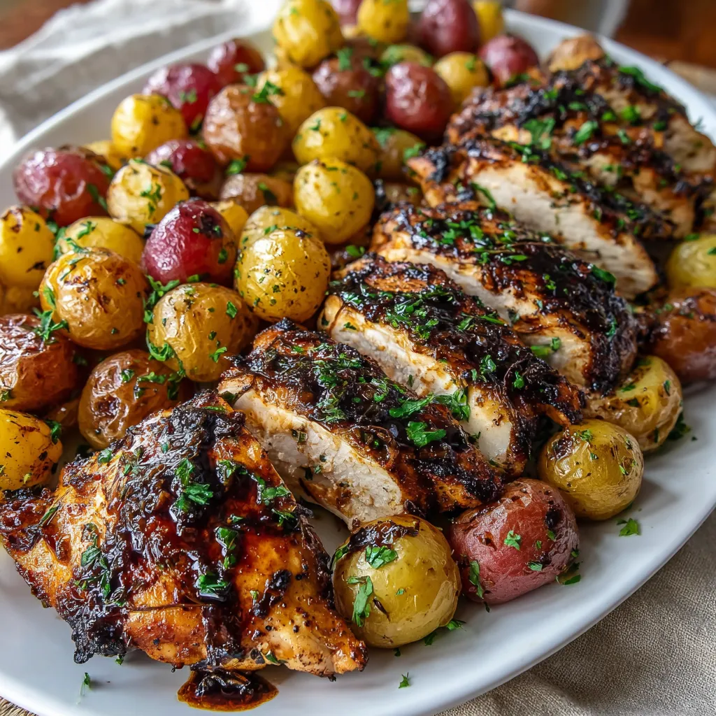 Juicy Balsamic Chicken with Potatoes - my home made meal