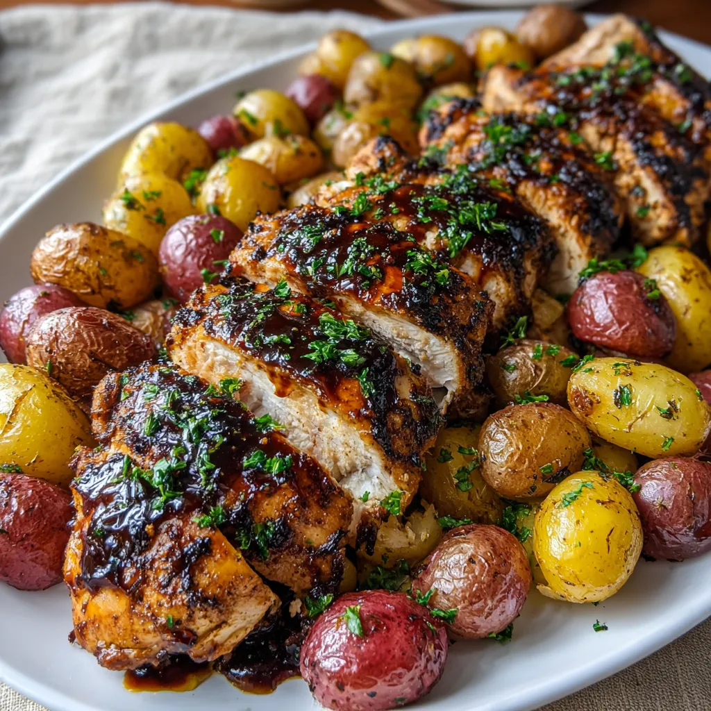 Juicy Balsamic Chicken with Potatoes - my home made meal